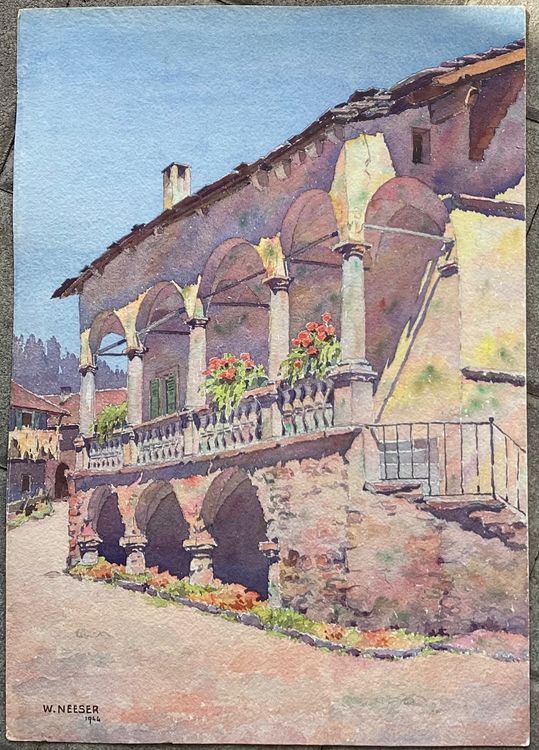 Walter NESSLER (1912-2001) Walliser Aquarell Handsigniert | Kaufen auf ...