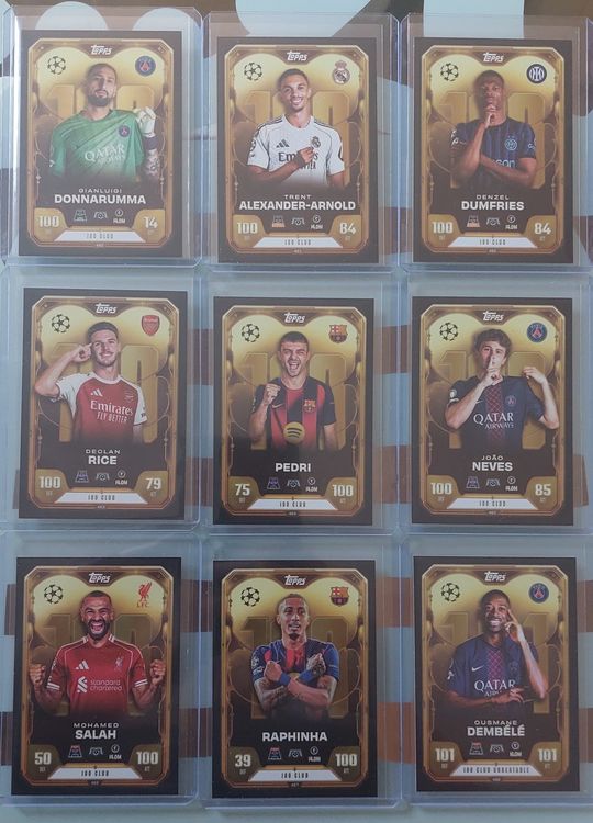 Topps Match Attax 2025/26 9x Top 100 Insert Karten inkl. 101 (Neu ...