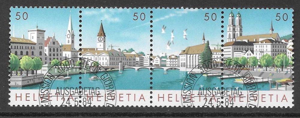 W60 - W63 Serie 4 Einzelwerte aus NABA-Block ET 24.5.1984 (Neu (gemäss Beschreibung)) in Olten ...