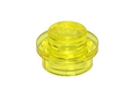 LEGO - 100x Trans-Yellow Plate Round 1x1 - 4073 - NEW | Kaufen auf Ricardo