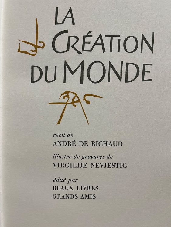 La Création Du Monde - Buch mit Farblithographien (Gebraucht) in Root ...