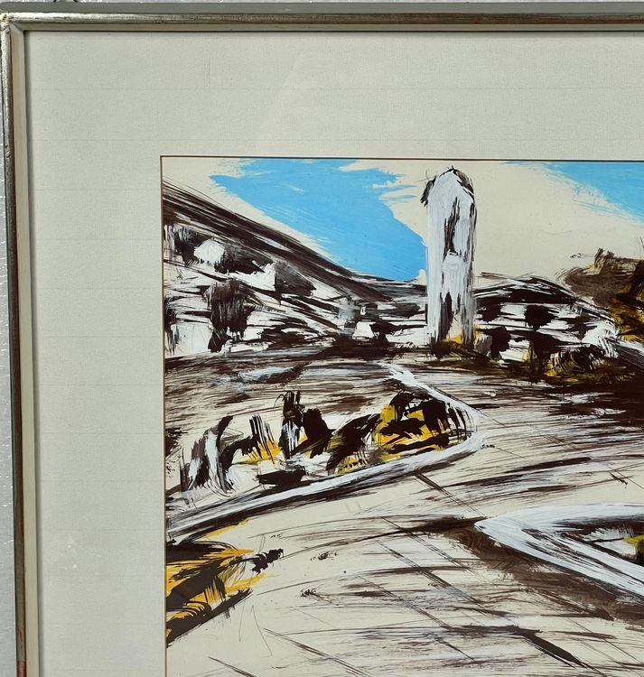 Sehr Interessant Mischtechnik Gemälde unleserlich Signiert | Kaufen auf Ricardo