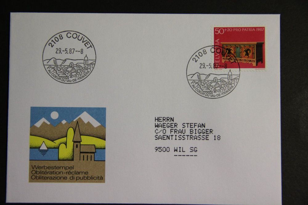 Schweiz 1987 - 2108 Couvet (Neu (gemäss Beschreibung)) in Jona für CHF 0.5 – mit Lieferung auf ...