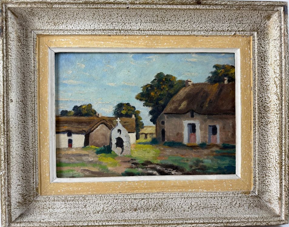 Ölgemälde Dorflandschaft signiert "Jobylon" (Gebraucht) in Neuhausen am Rheinfall für CHF 10 ...