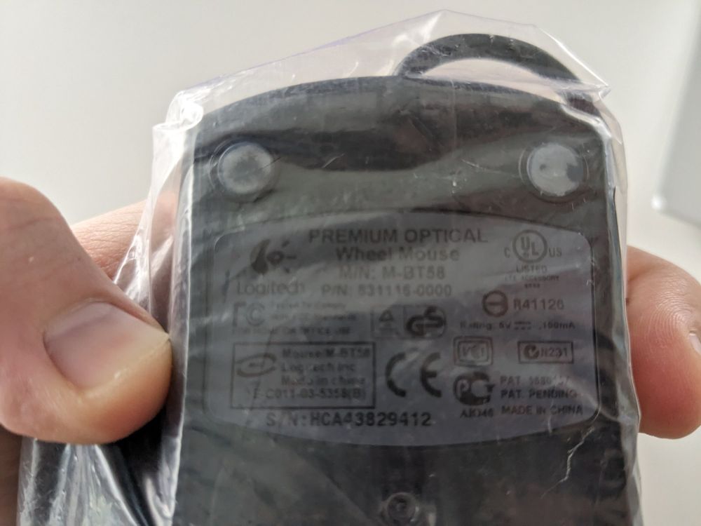 Logitech Optical Wheel Mouse M-BT58 - Neu OVP (Neu und originalverpackt ...