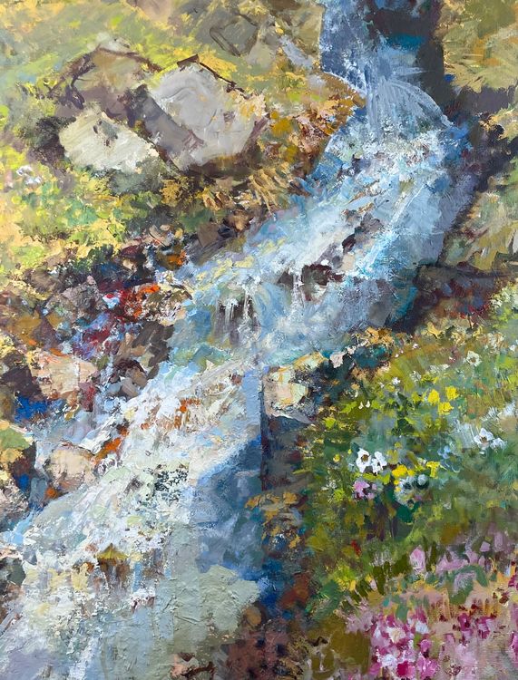 Armin Schwarzenbach (1914-2000) grosses Gemälde - Wasserfall (Gebraucht) in Root für CHF 444 ...