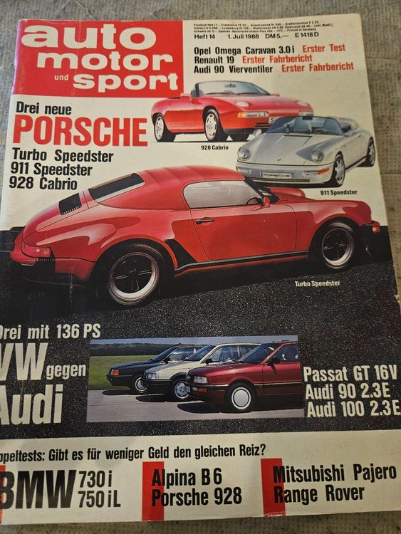 AMS 14/88 Range Rover 928 S4 Alpina B6 BMW 750 iL Omega 3 xa (Gebraucht ...