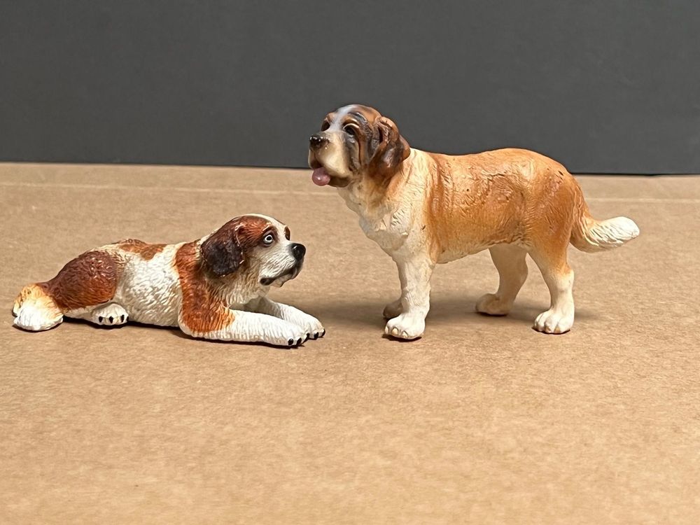 2 Schleich Bernhardiner Hund Hunde | Kaufen auf Ricardo