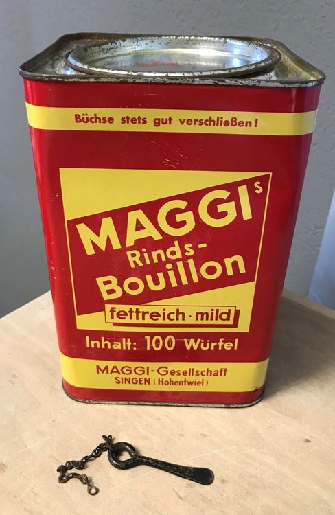 Alte Blechdose MAGGI Rinds-Bouillon 100 Würfel vintage (Gebraucht) in ...