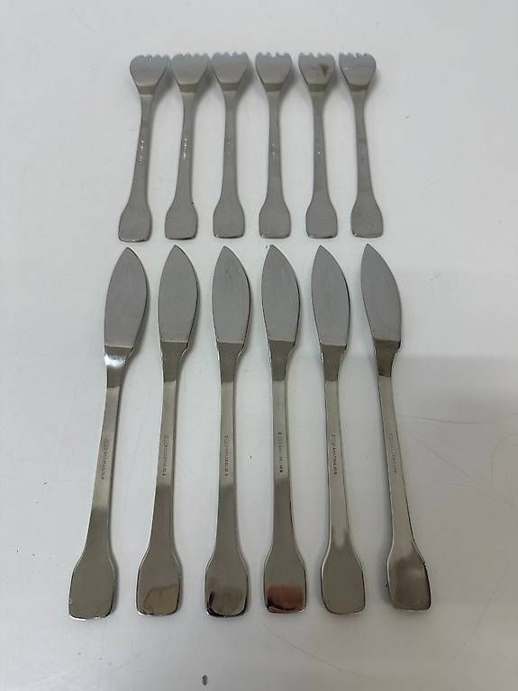 Vintage Fischbesteck Set BSF aus Edelstahl 18/8, 12-teilig (Gebraucht ...