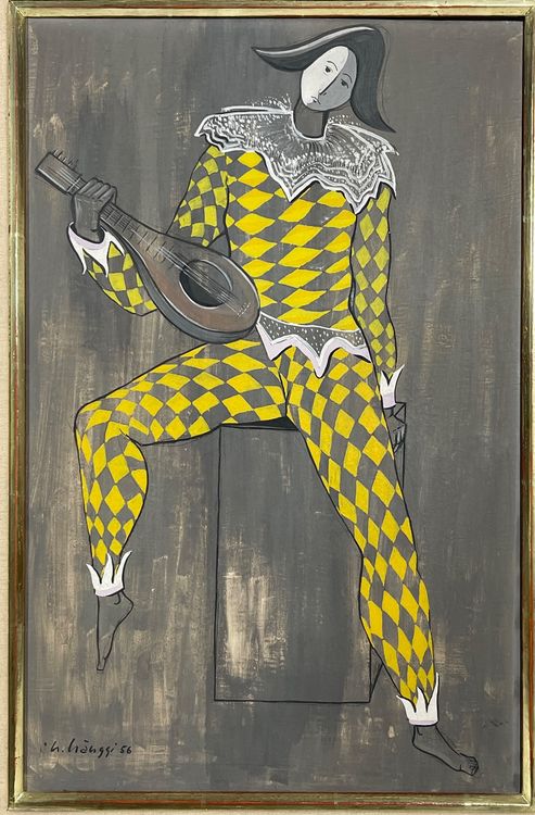 Harlekin Gemälde unleserlich Signiert | Kaufen auf Ricardo
