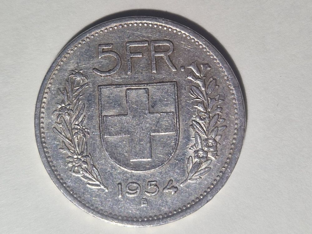 5fr Silber 1954 (Gebraucht) in Dallenwil für CHF 9 – mit Lieferung auf Ricardo kaufen
