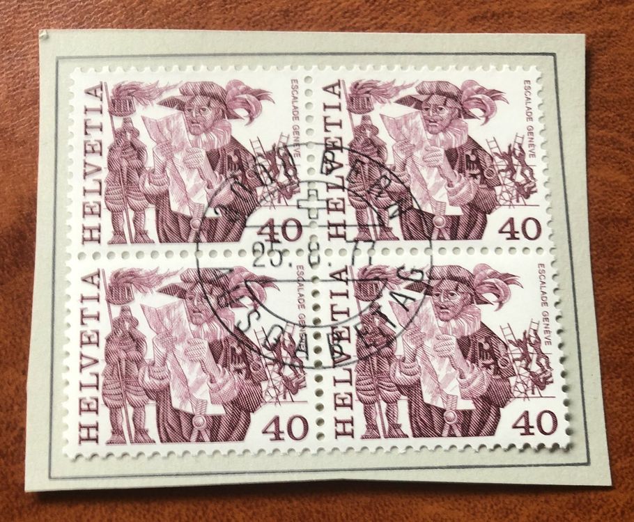 4 er Block Nr.598 mit Papier Stempel Bern (Gebraucht) in Aarau für CHF 0.5 – mit Lieferung auf ...