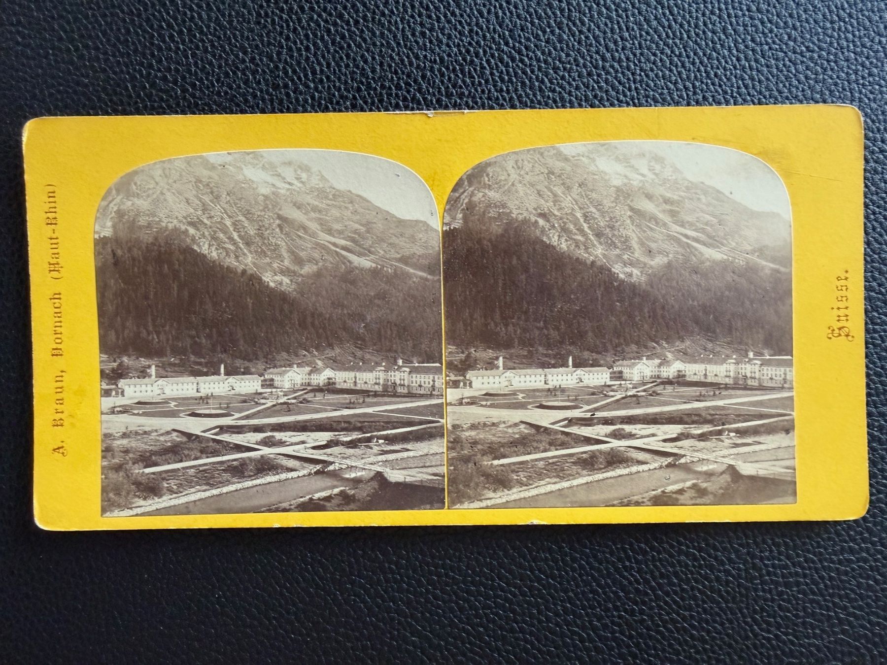 St. Moritz Heilbad Stereo Foto ca.1870/80 A. Braun Engadin (Gebraucht ...