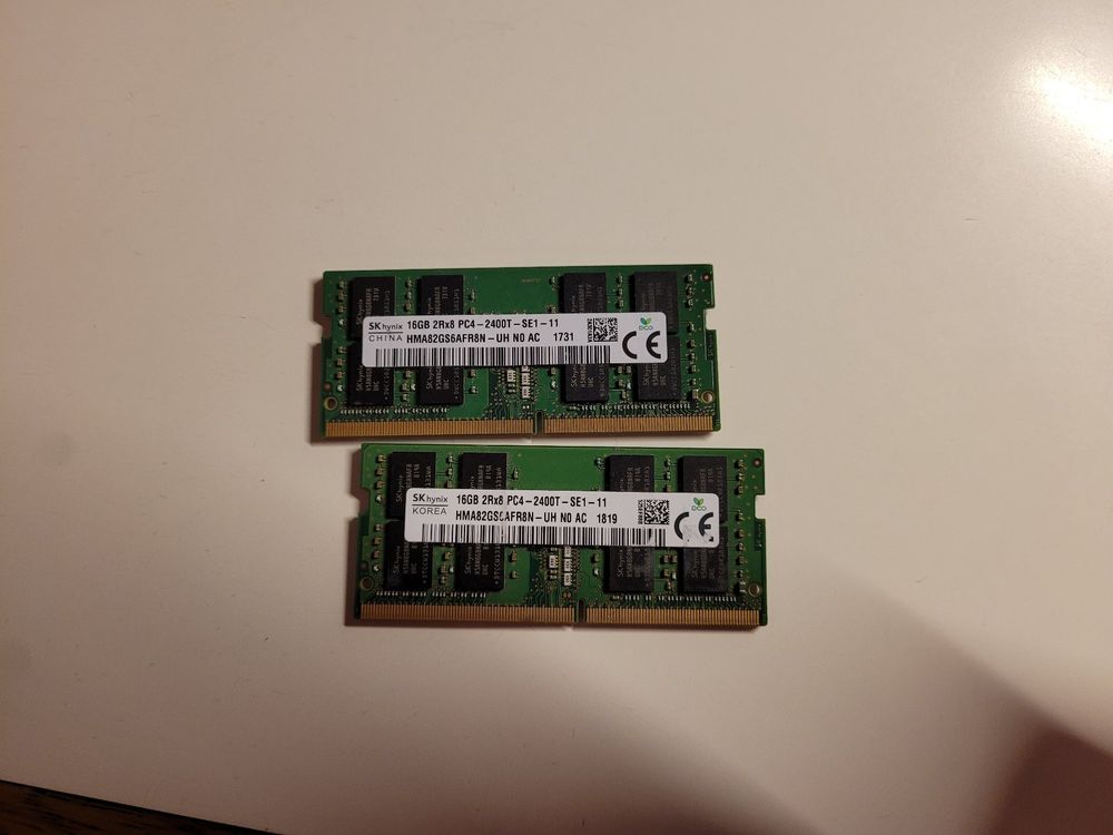 SK Hynix 32GB (2x16) PC4 2400MHZ Ram (Gebraucht) in Unterengstringen für CHF 38 – mit Lieferung ...