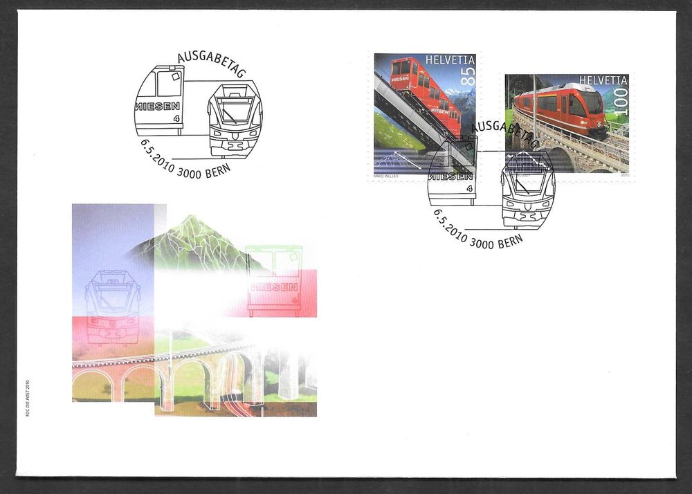 FDC Serie 1349 - 1350 Bahnjubiläen ET Bern 6.5.2010 | Kaufen auf Ricardo