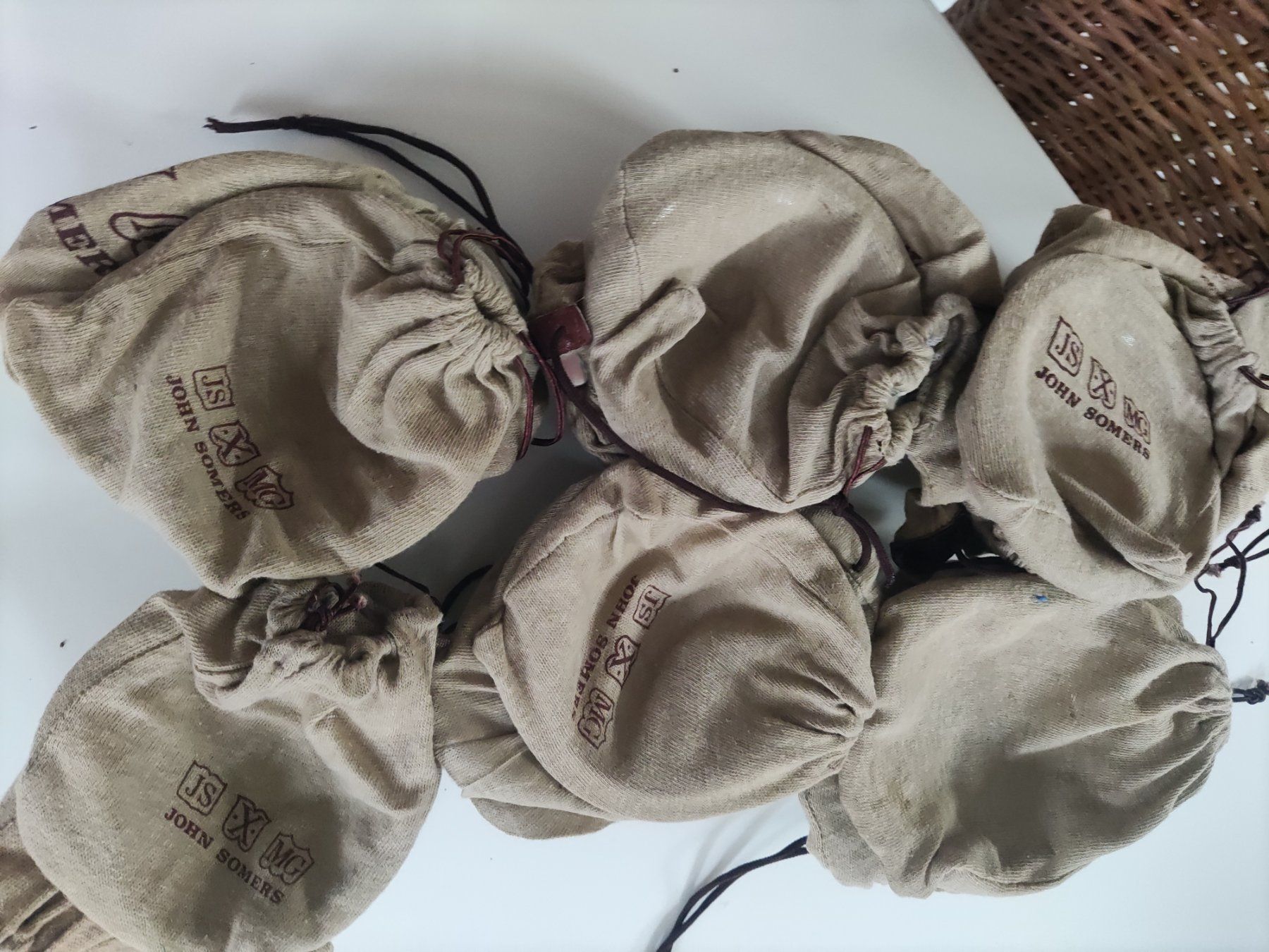 6 Stk. John Somers Zinn (Suppen-) Schale mit Beutel, übe3kg (Gebraucht ...