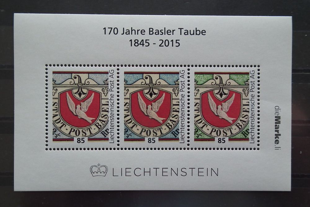2015 170 Jahre Basler Taube Lichtenstein Bögli Postfrisch** (Gebraucht) in Kriens für CHF 6 ...