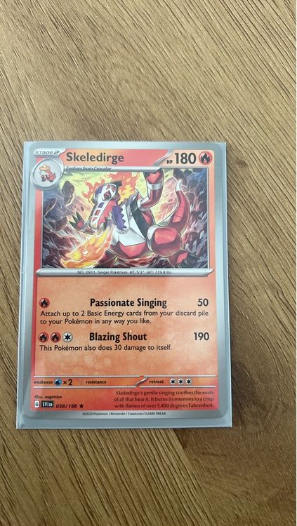Pokemon Karte: Skeledirge - Selten! Top Zustand! SVIEN (Neu (gemäss ...