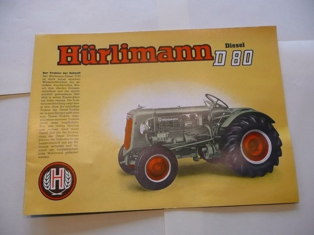 OLDTIMER HÜRLIMANN D80 PROSPEKT 1952 KEIN KÖPFLI VEVEY MEILI (Gebraucht ...
