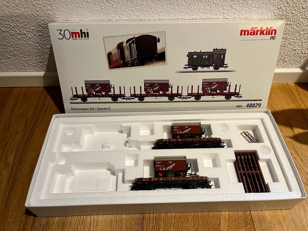 Märklin Güterwagen Rungenwagen inkl. Ladung aus Set 48829 | Kaufen auf ...