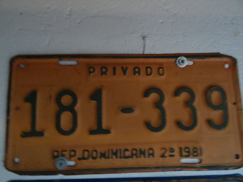 Altes Nummernschild Rep.Dominicana 1981 Deko Rarität (Gebraucht) in ...