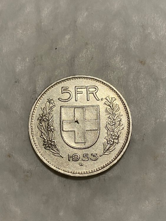 5 Franken 1953 Silber (Gebraucht) in Wallisellen für CHF 11 – mit Lieferung auf Ricardo kaufen