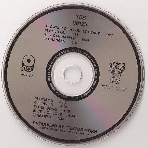 YES - John Anderson, Chris Squire, Trevor Rabin - 90125 (D'occasion) à ...