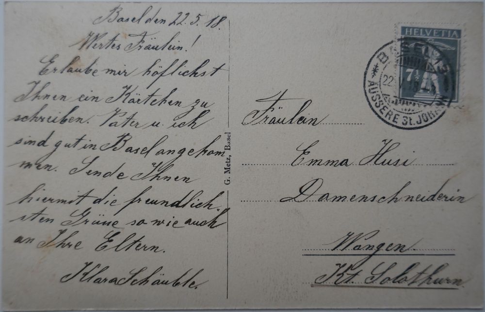 Postkarte 1918 Basel mit Münster und Pfalz (Gebraucht) in Möhlin für CHF 4 – mit Lieferung auf ...