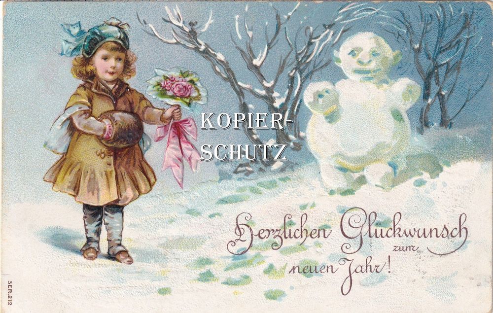 Glückwunsch, Neujahr (Prägedruck-Litho) /ao (Gebraucht) in Hombrechtikon für CHF 2.5 – mit ...