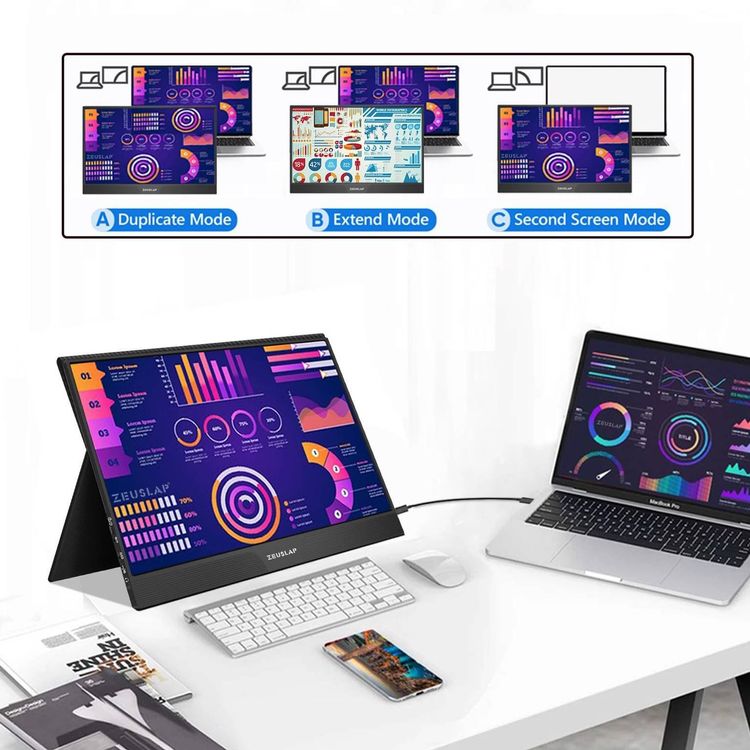 Portable 15.6" USB-C Full-HD Touch Screen Laptop/Smartphone (Neu ...