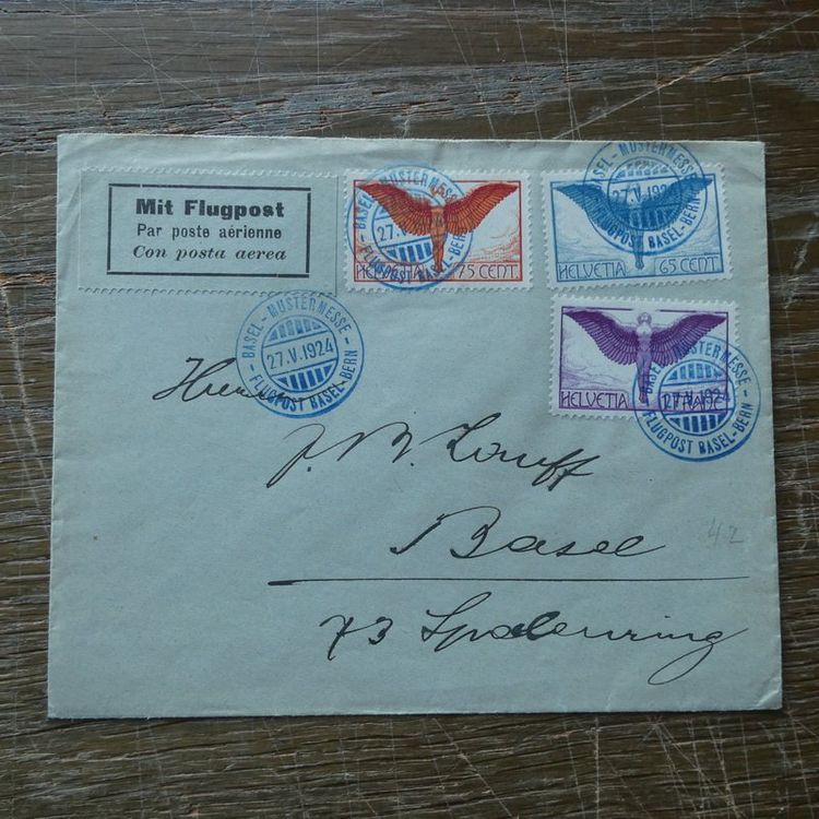 1924 FLUGPOST - Beleg BASEL MUSTERMESSE nach BERN | Kaufen auf Ricardo