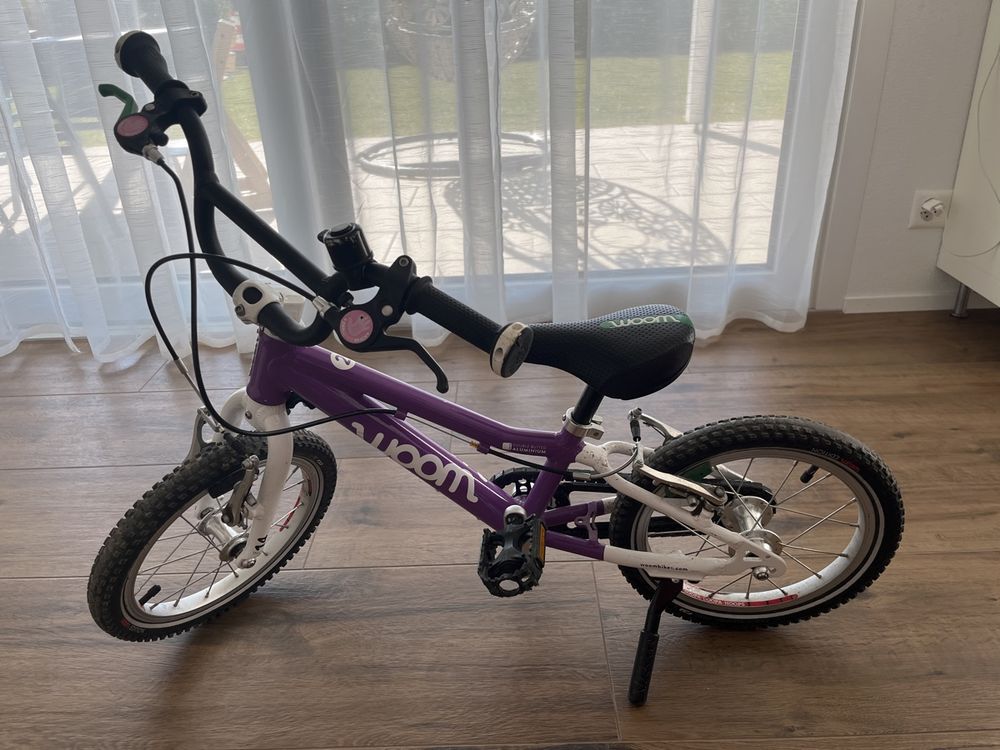 Woom 2 Kinderfahrrad Velo Fahrrad lila weiss 14 Zoll (Gebraucht) in Lyss für CHF 275 – nur ...