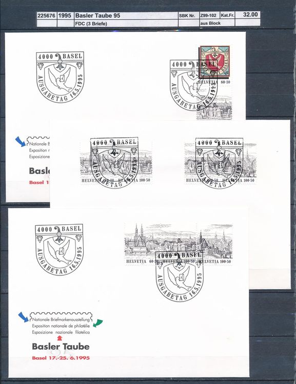 1995 "Basler Taube 95", Zusammendrucke | Kaufen auf Ricardo