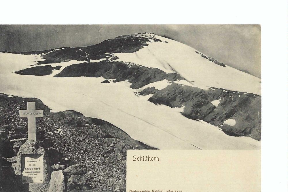 Schilthorn Mürren, Grab Alice Arbuthnot (+1865) Phot. Gabler (Gebraucht ...
