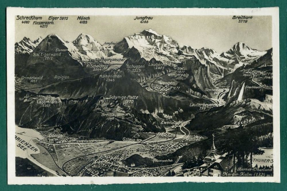 Berner Oberland mit Harder-Kulm, Panoramakarte (Gebraucht) in Sargans für CHF 3 – mit Lieferung ...