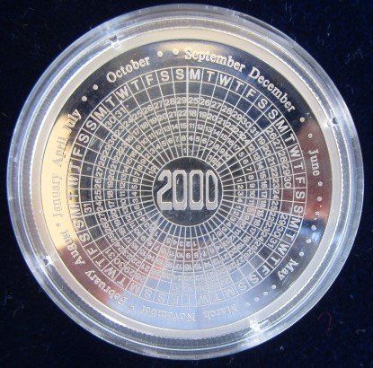 999er Silbermedaille - Kalender 2000 - Liberia - 40mm 20 Gr. | Kaufen ...