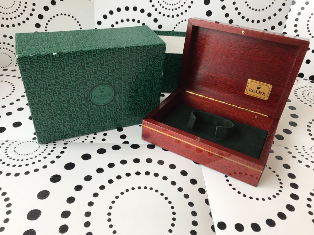 ROLEX ORIGINAL - VINTAGE WATCH CASE BOX ECRIN - RARE - WOOD (Gebraucht ...
