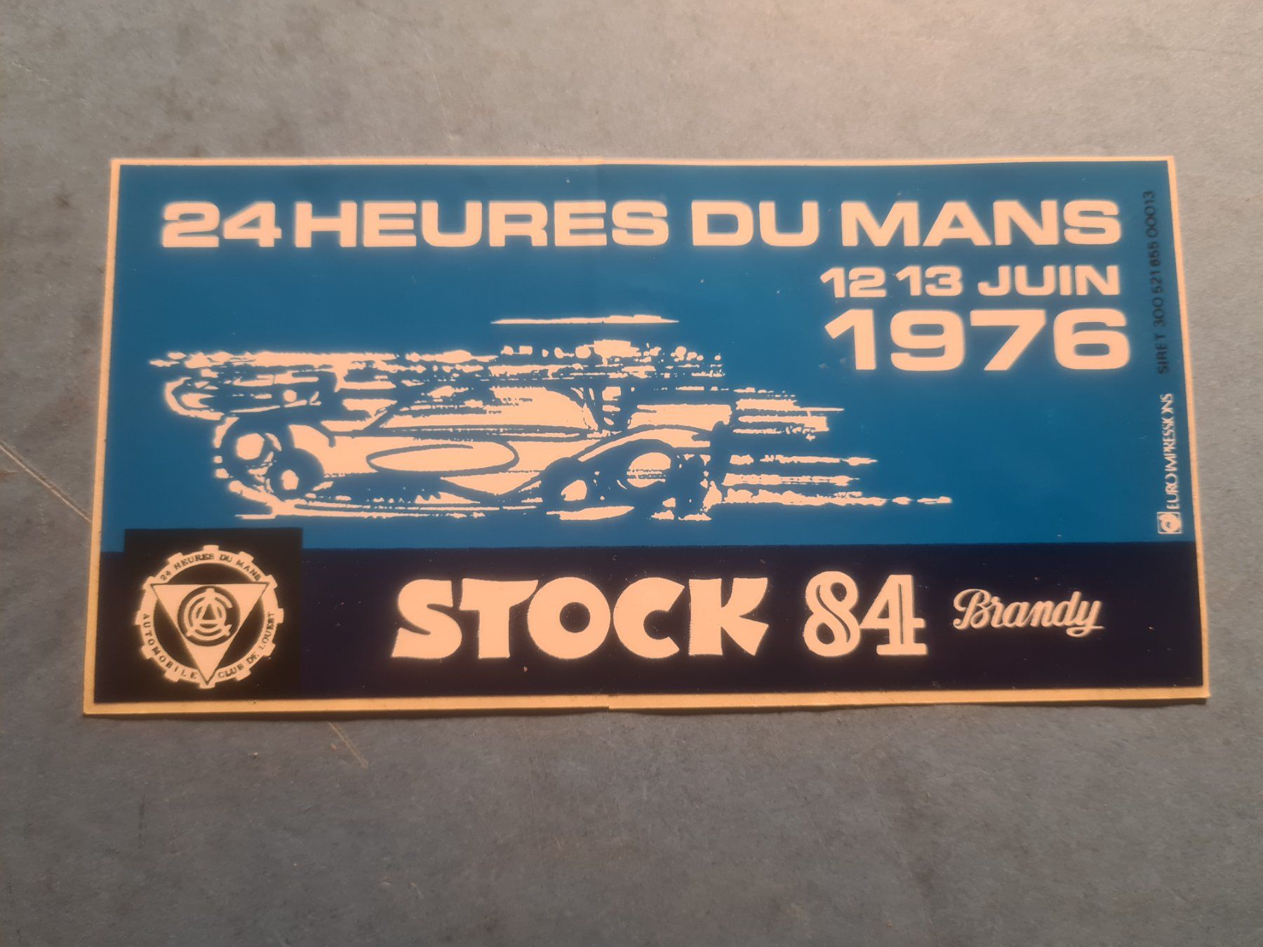 1976 24 H DU MANS STICKER NEW OLD STOCK VINTAGE (Gebraucht) in Bellevue ...