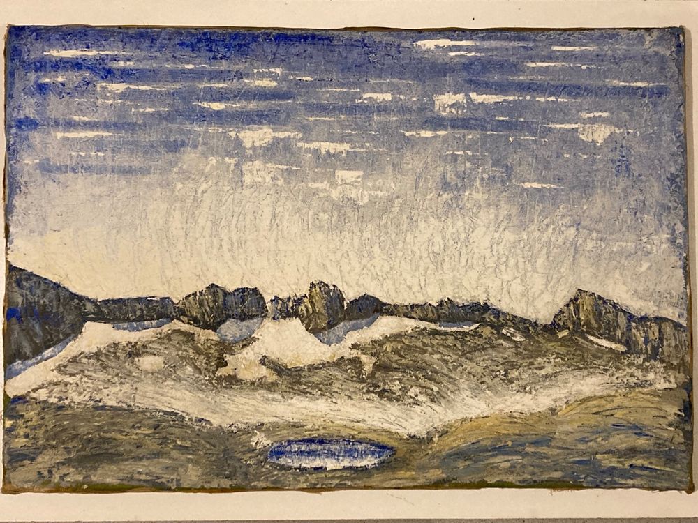 A. Rüdin Winterlandschaftsgemälde signiert mit See und Berge (Gebraucht) in Hirzel für CHF 50 ...