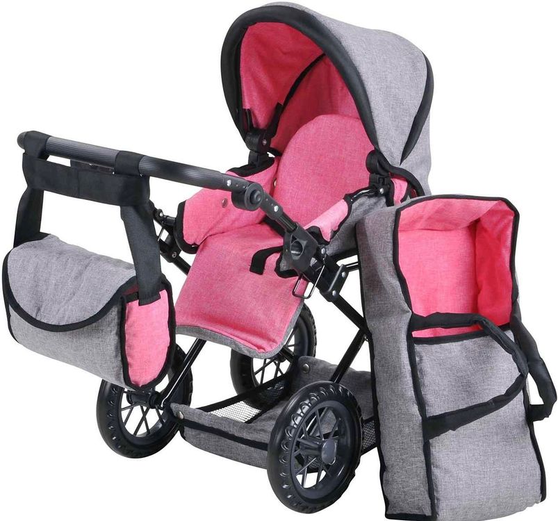 Knorrtoys Kombi-Puppenwagen Ruby - Jeans Grey | Kaufen auf Ricardo