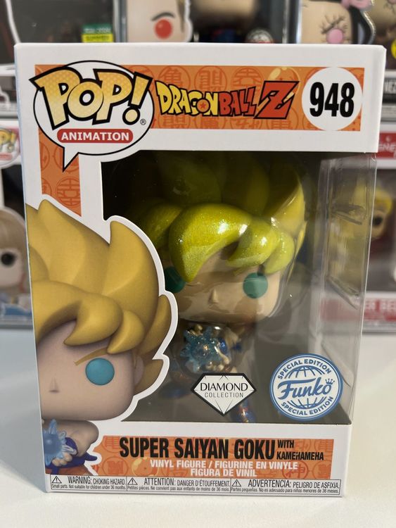 Funko POP! Animation Dragon Ball Z Super Saiyan Goku Diamond (Neu und ...