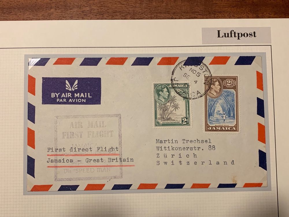 Flugpost Brief Jamaica (Gebraucht) in Hauptwil für CHF 250 – mit Lieferung auf Ricardo kaufen