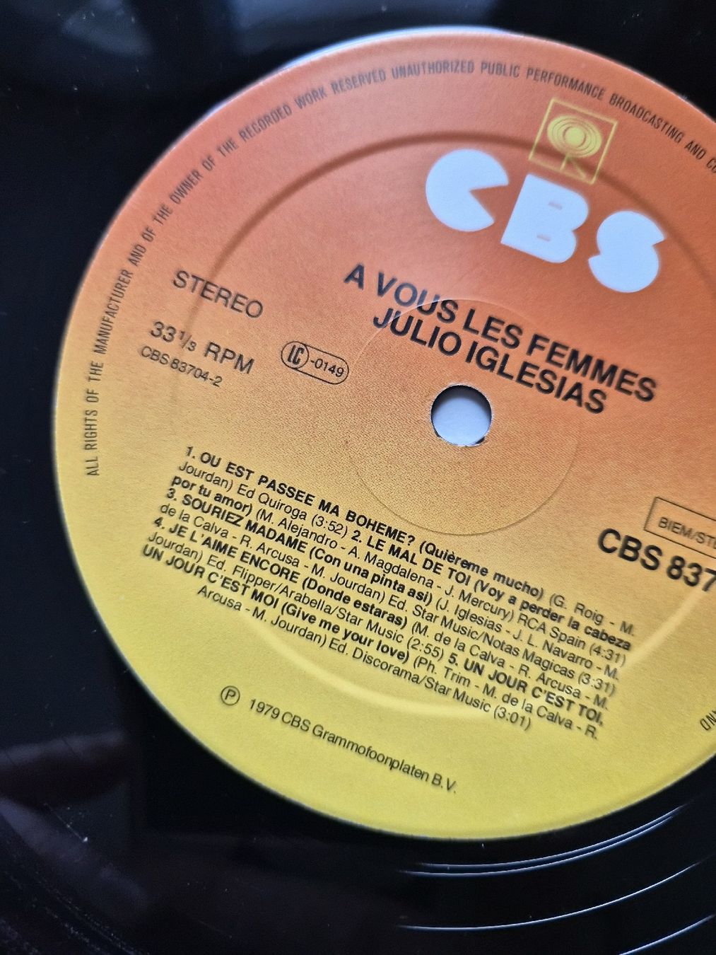 Julio Iglesias - À vous les femmes, Vinyle 1979 (D'occasion) à La Joux ...