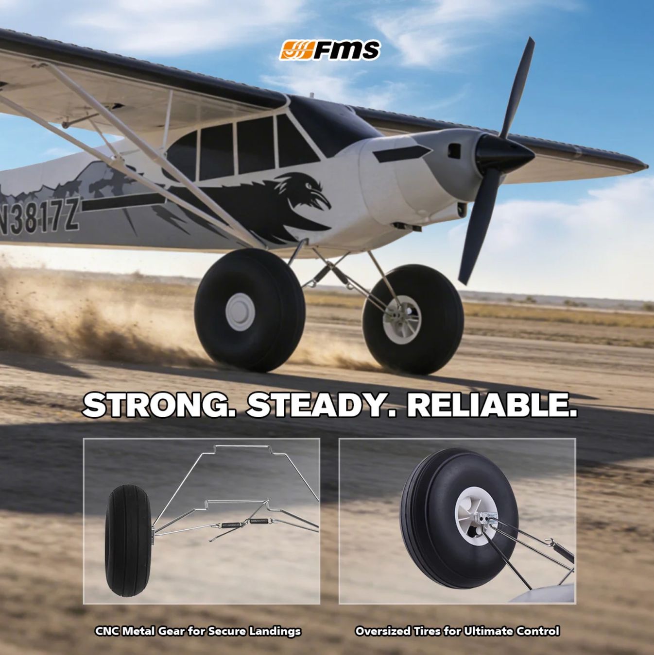 FMS Piper PA-18 Super Cub, RTF, alles dabei! Modell 2026 (Neu und ...