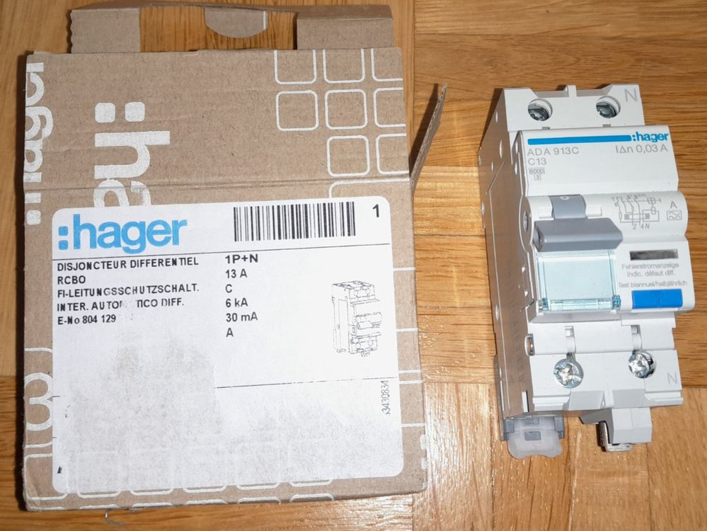 Hager FILS 13 A, 30mA Fehlerstromschutzschalter | Kaufen auf Ricardo