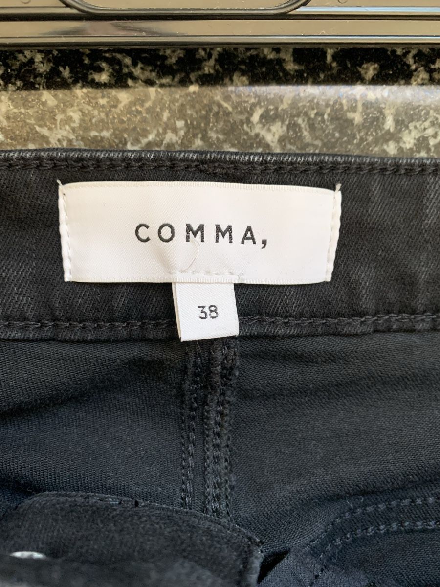 COMMA Jeans, Gr. 38, Schwarz, Wide Leg - Top Zustand! (Neu (gemäss ...