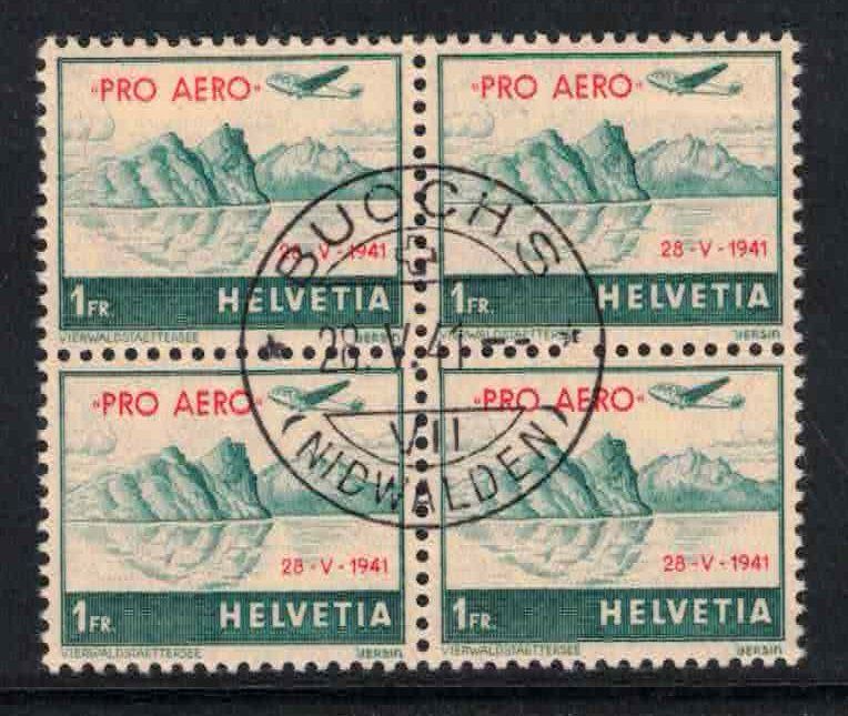 Flugpost F35 im 4er-Block ʘ (Neu (gemäss Beschreibung)) in Nuglar für CHF 25 – mit Lieferung auf ...