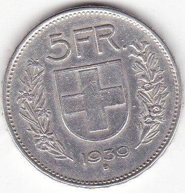 5 Franken 1939 Silber. | Kaufen auf Ricardo