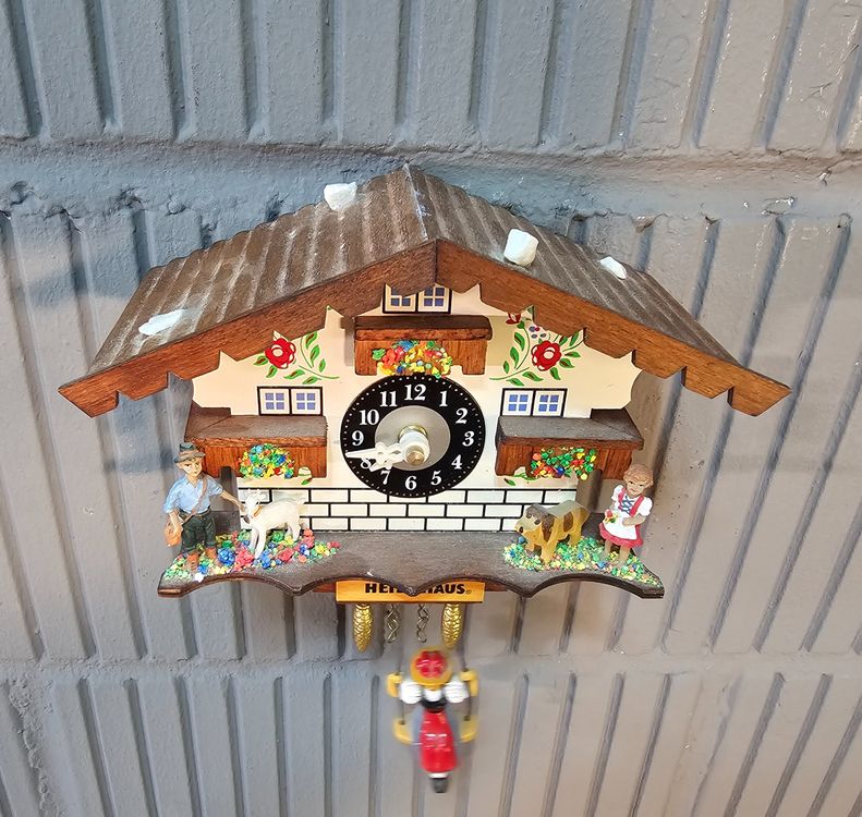 Engstler Germany Heidi-Haus Wanduhr, Volkskunst Wall Clock (Gebraucht ...